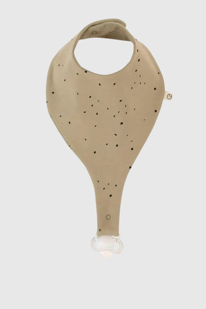 Liquid Proof Organic Cotton Dummy Bib - Cosmos Khaki